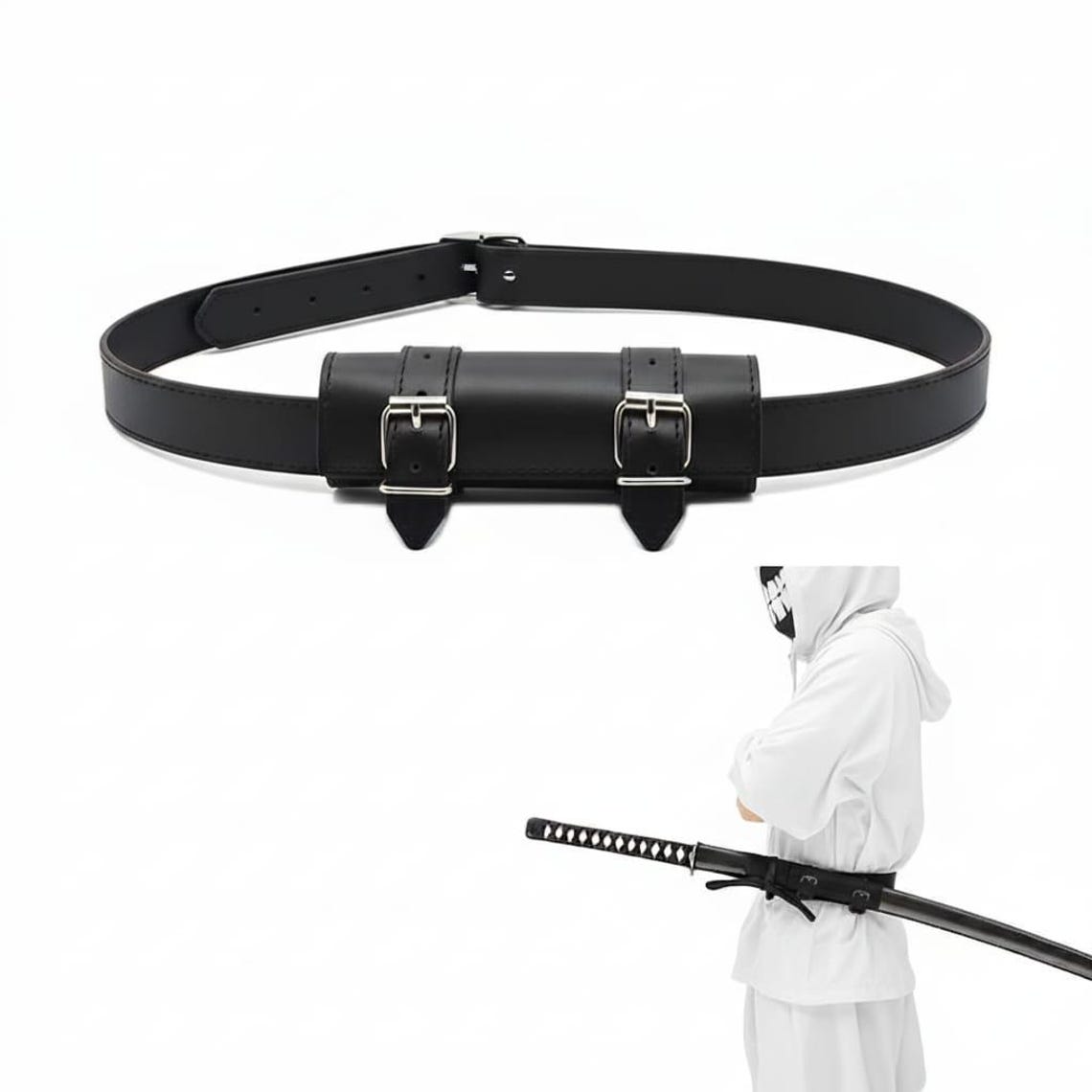 Handmade Leather Sword Belt: LARP Sword HOLDER, Adjustable Straps ...