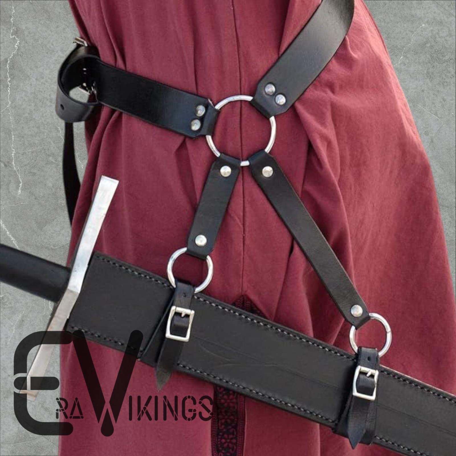 Handmade Medieval Leather Sword Belt, LARP Cosplay Adjustable Holder - Etsy