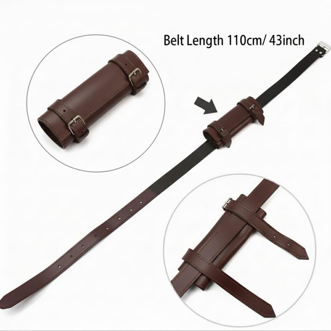 Handmade Leather Sword Belt: LARP Sword HOLDER, Adjustable Straps ...