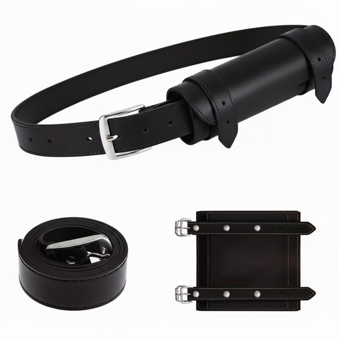 Handmade Leather Sword Belt: LARP Sword HOLDER, Adjustable Straps ...