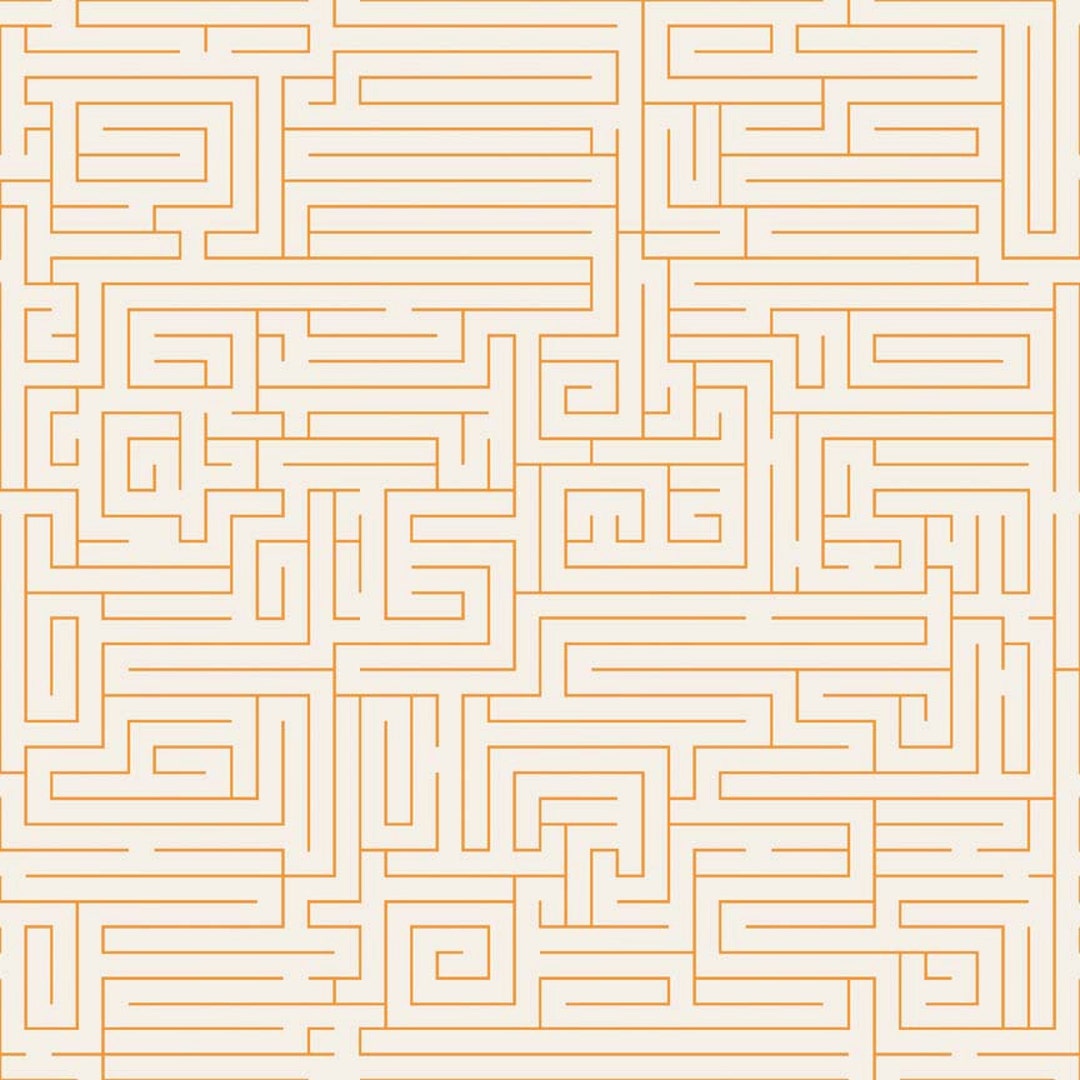 Fun & Games Maze Orange by Lori Whitlock for Riley Blake, 1/2 Yard - Etsy