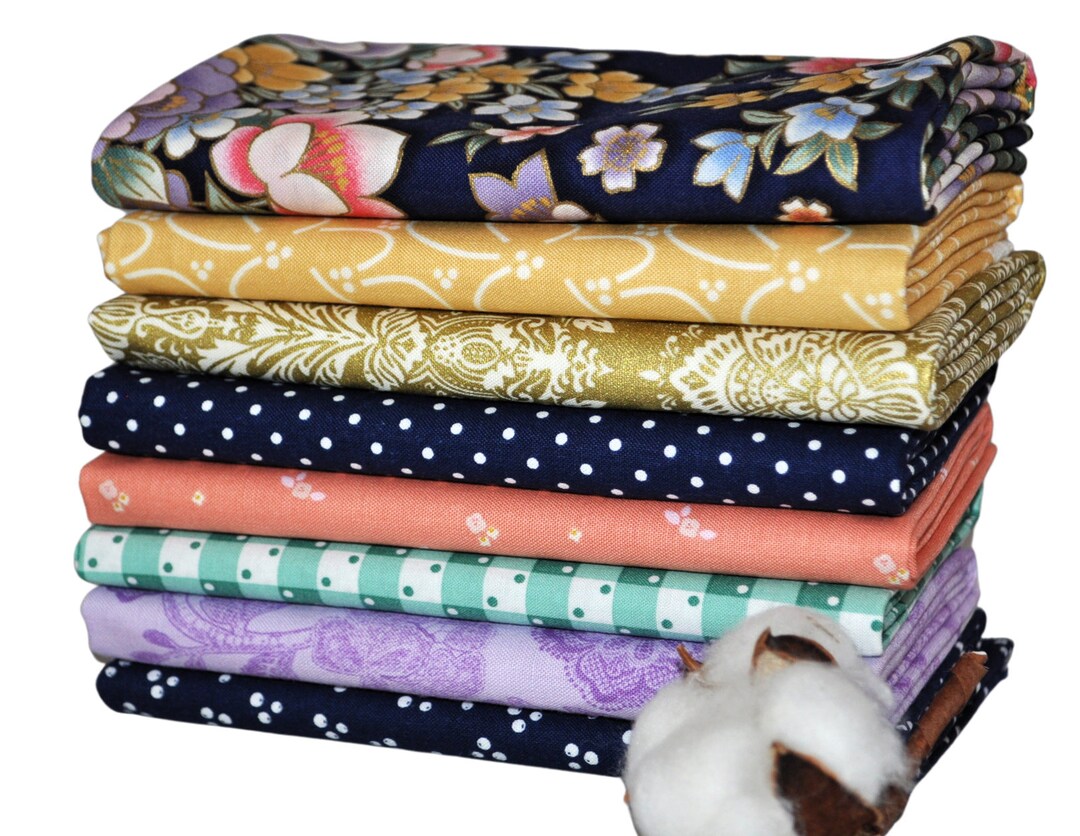Spring Floral 8 Fabric Fat Quarters Bundle by Mixed Designers, 2 Yards ...