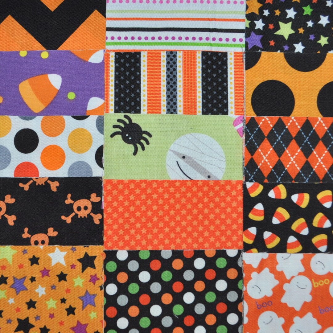 Halloween Fabric 5" Squares Charm Pack, 30 Pieces, 100% Cotton, Free ...