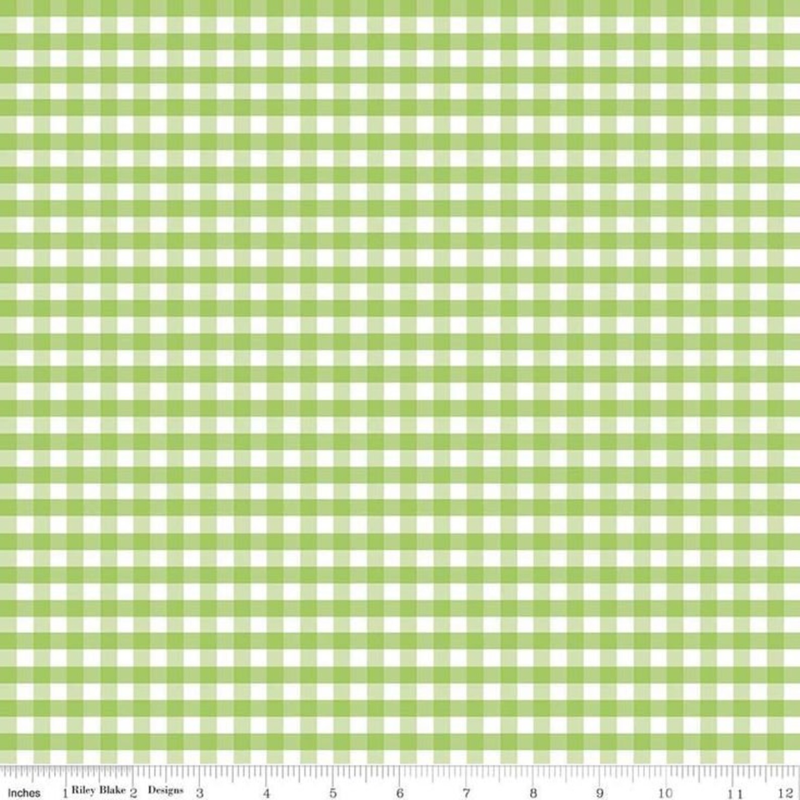 Basics Gingham Medium Green by RBD Designers for Riley Blake, 1/2 Yard ...
