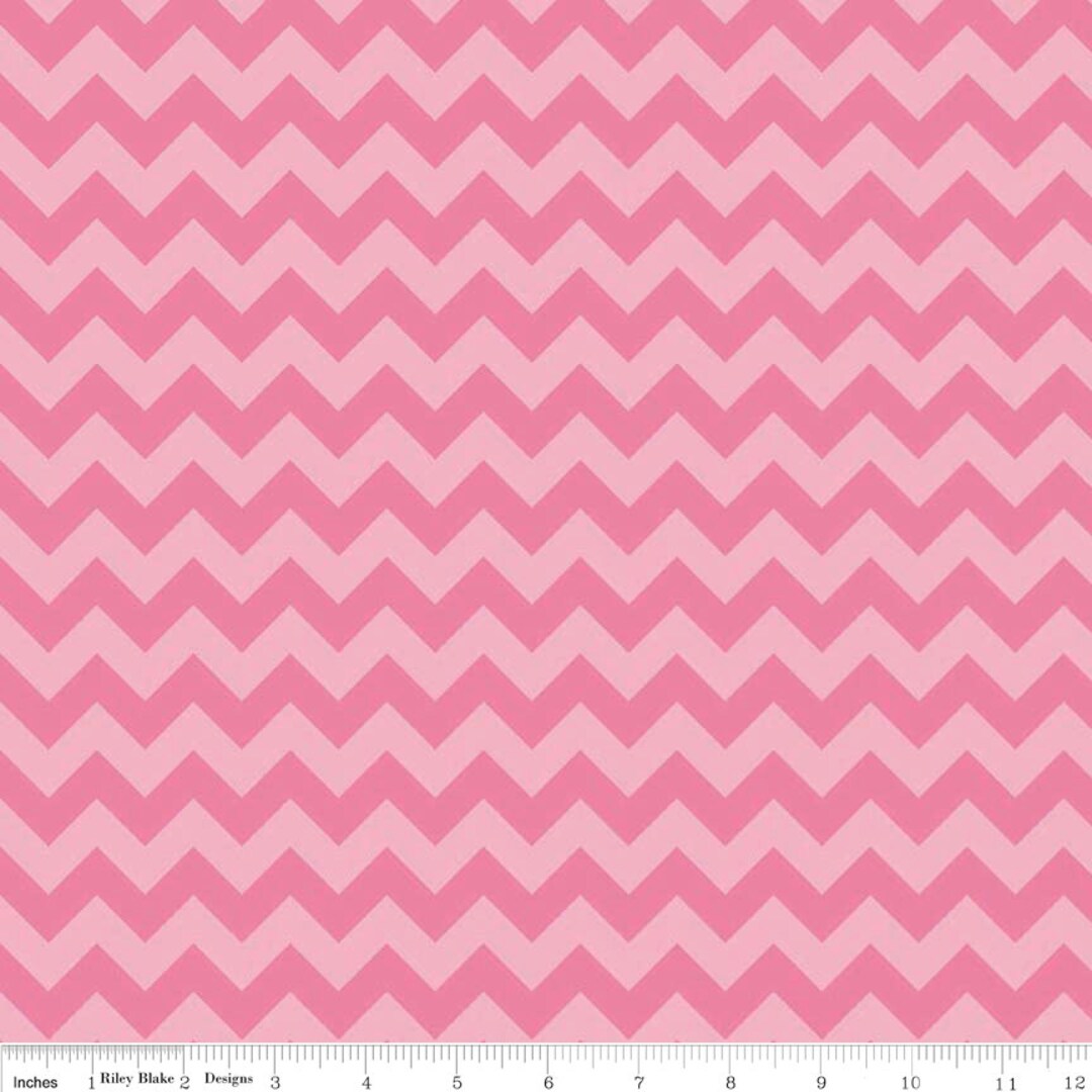 Chevron Hot Pink Small Chevron Tone on Tone for Riley Blake, 1/2 Yard ...