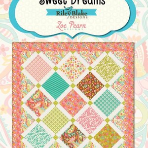 Sweet Nothings Blue Sweet Diamonds by Zoe Pearn Designs for Riley Blake ...