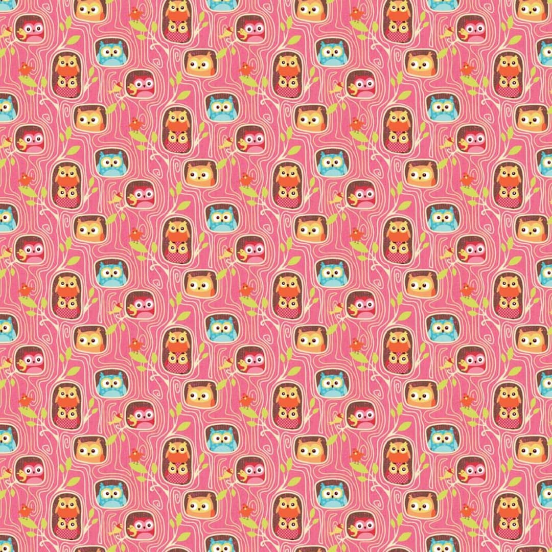 Happy Flappers Hideout Pink by Kelly Panacci for Riley Blake, 1/2 Yard ...