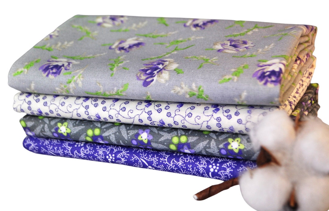 Lilac Floral 4 Fat Quarters Bundle, 1 Yard Total, Free Shipping - Etsy