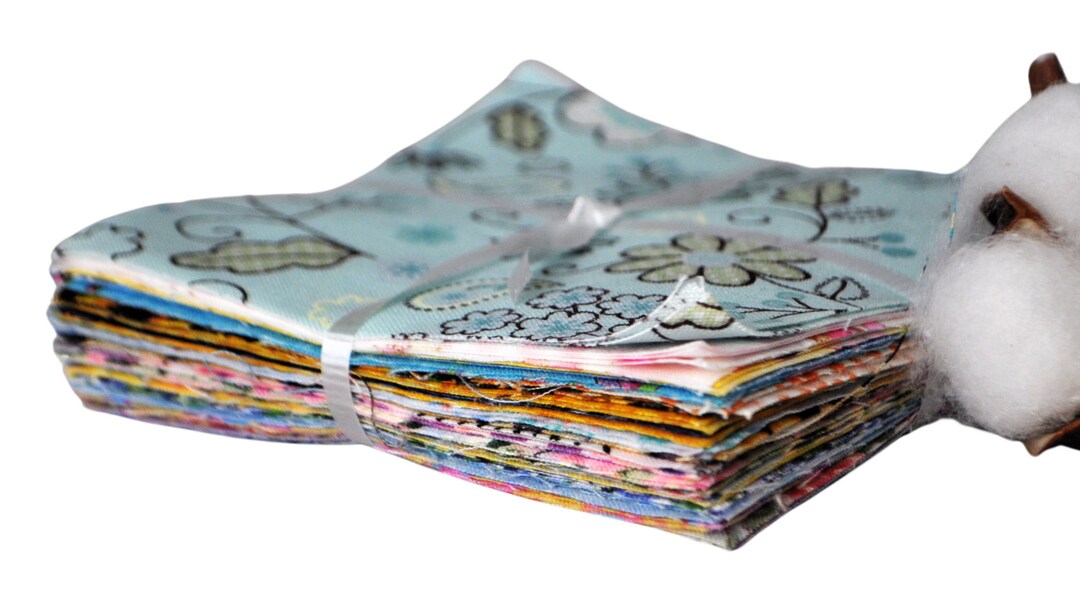 Assorted 4" Squares Charm Pack, 50 Pieces, 100% Cotton - Etsy