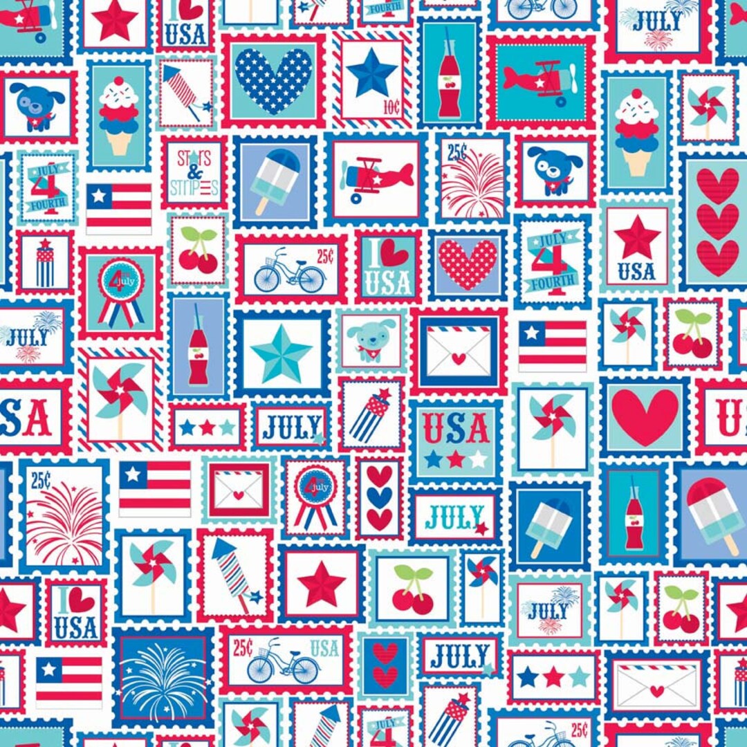 Star Spangled Main Red by Doodlebug Designs for Riley Blake - Etsy