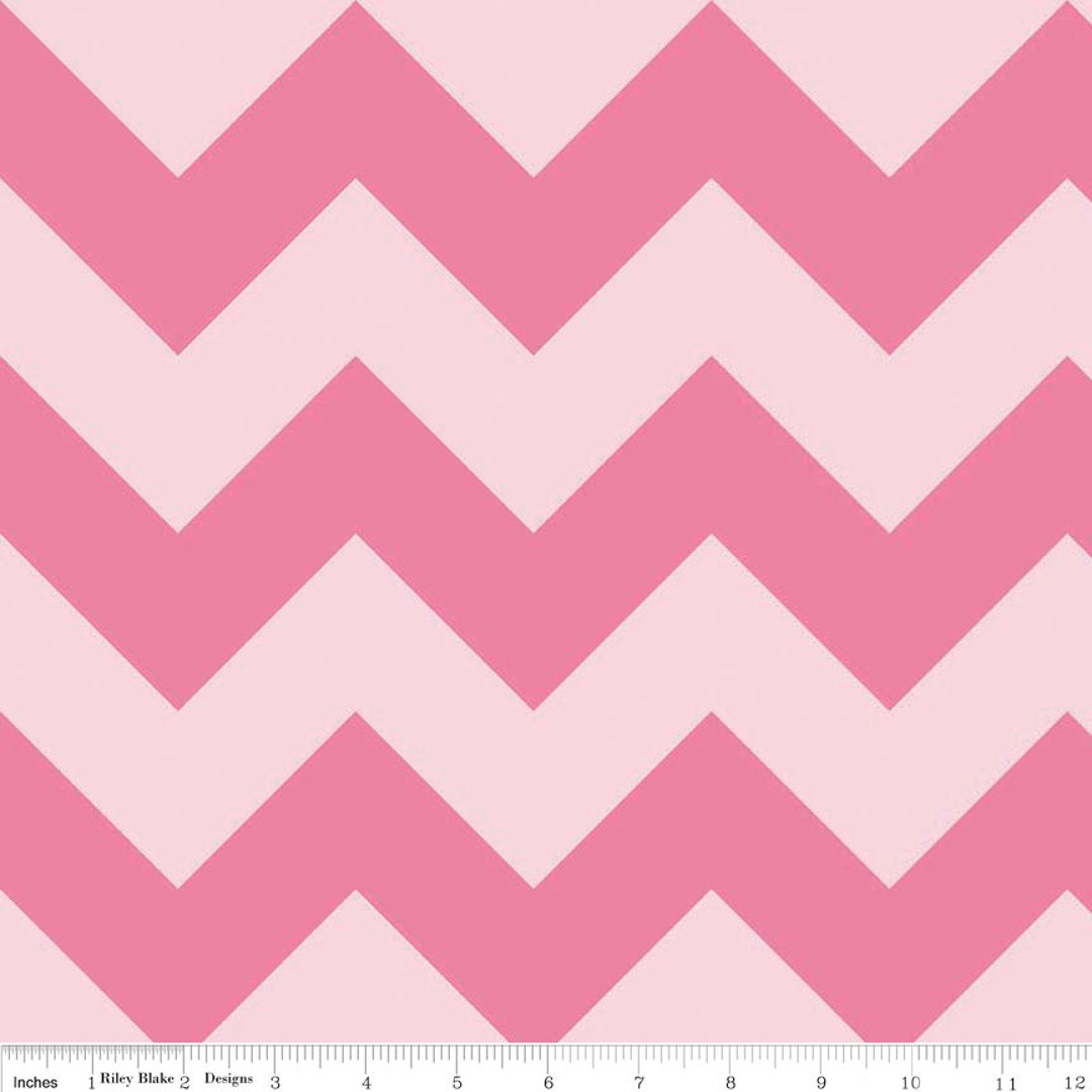 Chevron Hot Pink Large Chevron Tone on Tone for Riley Blake, 1/2 Yard ...