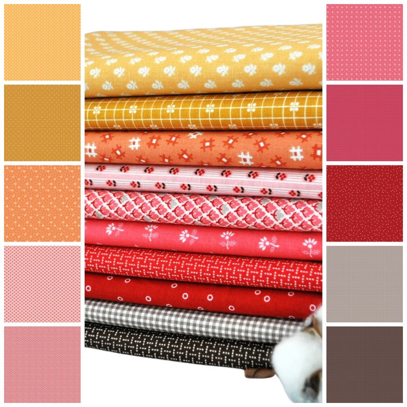 Prim Mixed Colors 20 Fat Eighths Bundle by Lori Holt for Riley - Etsy