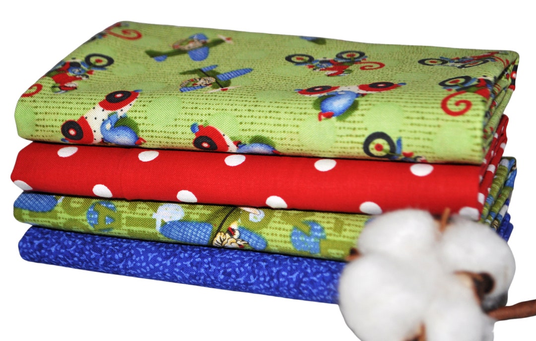 Vroom Animals 4 Fat Quarters Bundle by Debbie Mumm, 1 Yard Total, Free ...