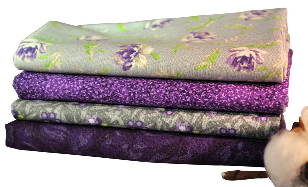Lilac Floral-b 4 Fat Quarters Bundle, 1 Yard Total, Free Shipping - Etsy