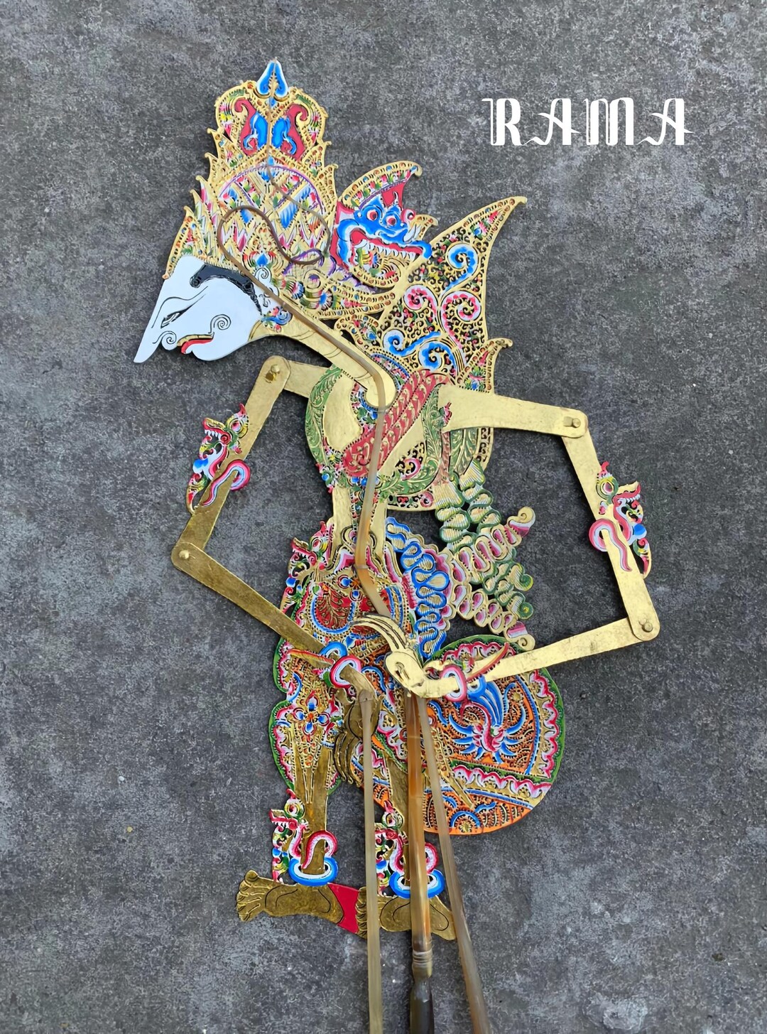 Large Shadow Puppets Rama & Shinta/ Handmade Indonesian Shadow Puppets ...