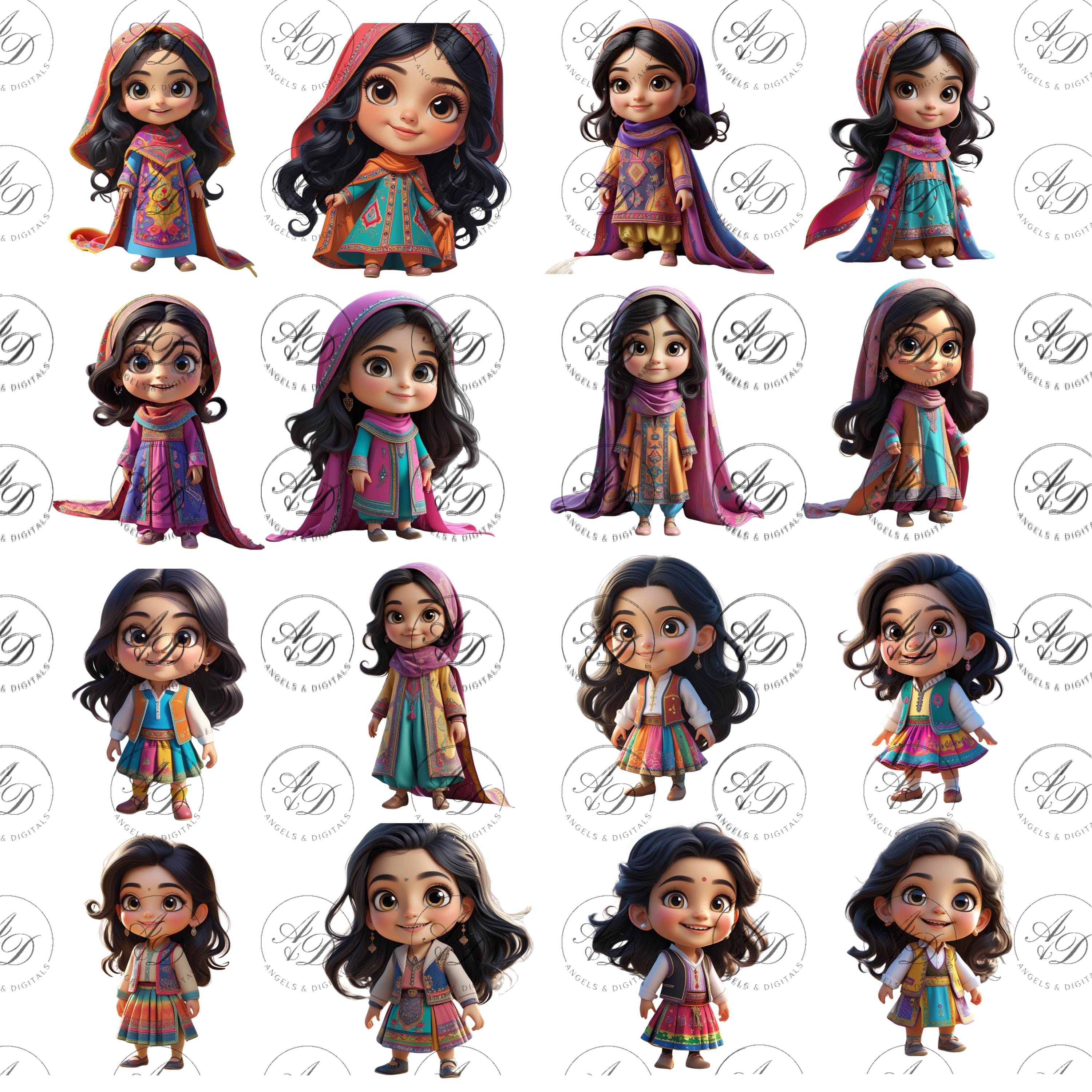 Iranian Persian Children Clipart PNG Cute Kids Illustration Middle ...