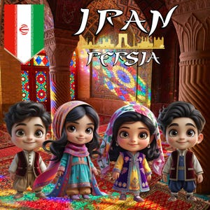 Iranian Persian Children Clipart PNG Cute Kids Illustration Middle ...