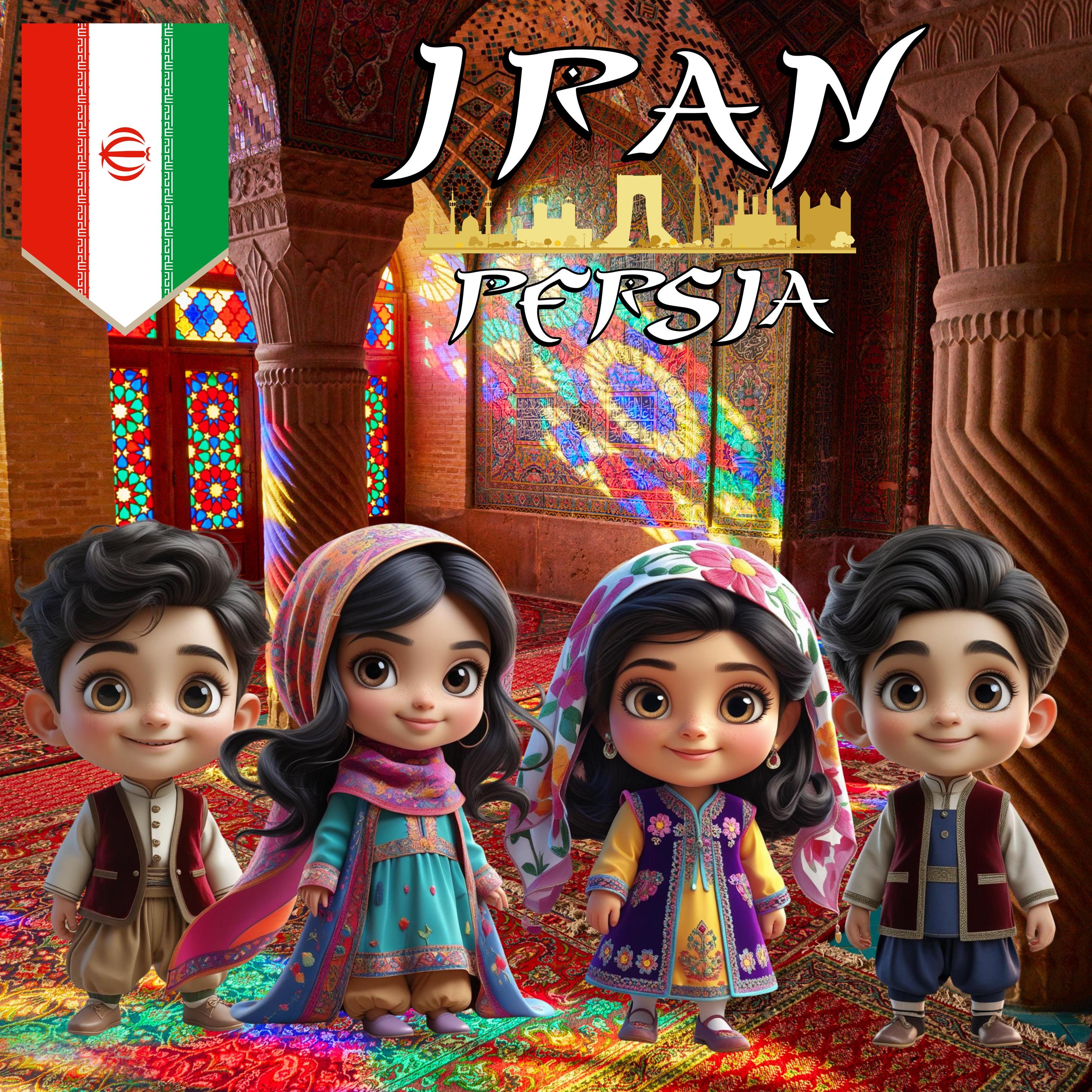 Iranian Persian Children Clipart PNG Cute Kids Illustration Middle ...