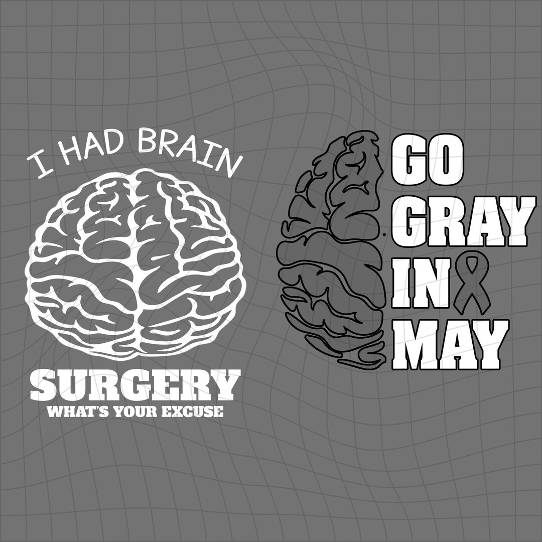 Brain Cancer Awareness Digital Png File for Shirt, We Wear Gray for ...