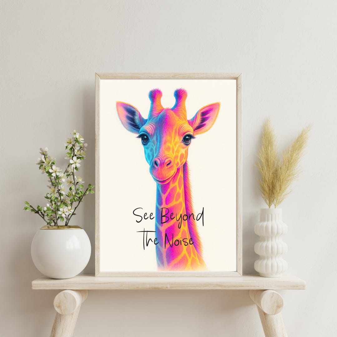 Inspirational Giraffe Poster, Motivational Wall Art, Nursery Decor ...