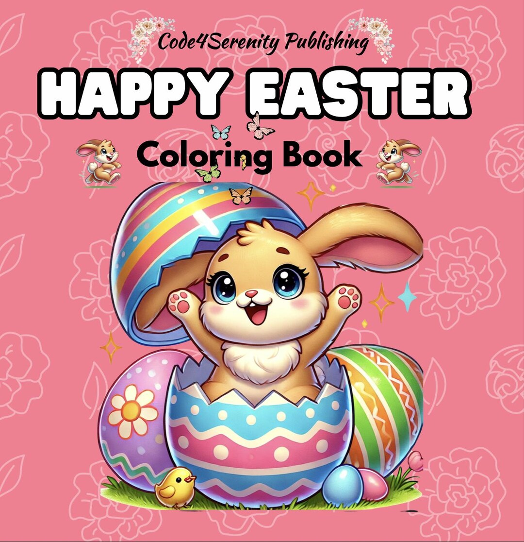 Happy Easter Coloring Book | Bold and Easy Designs for Kids, Teens, and ...