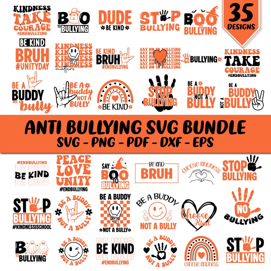Unity Orange Shirt Svg, Anti Bullying Svg Bundle, Unity Day Svg, Buddy ...