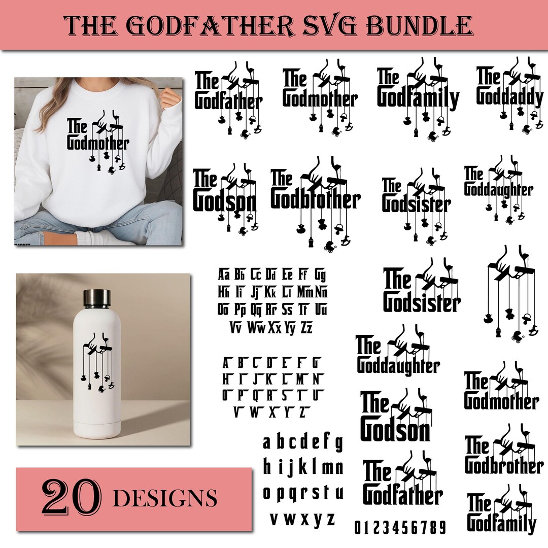 Godfather SVG Bundle: 20 Mafia Designs for Father's Day (digital ...