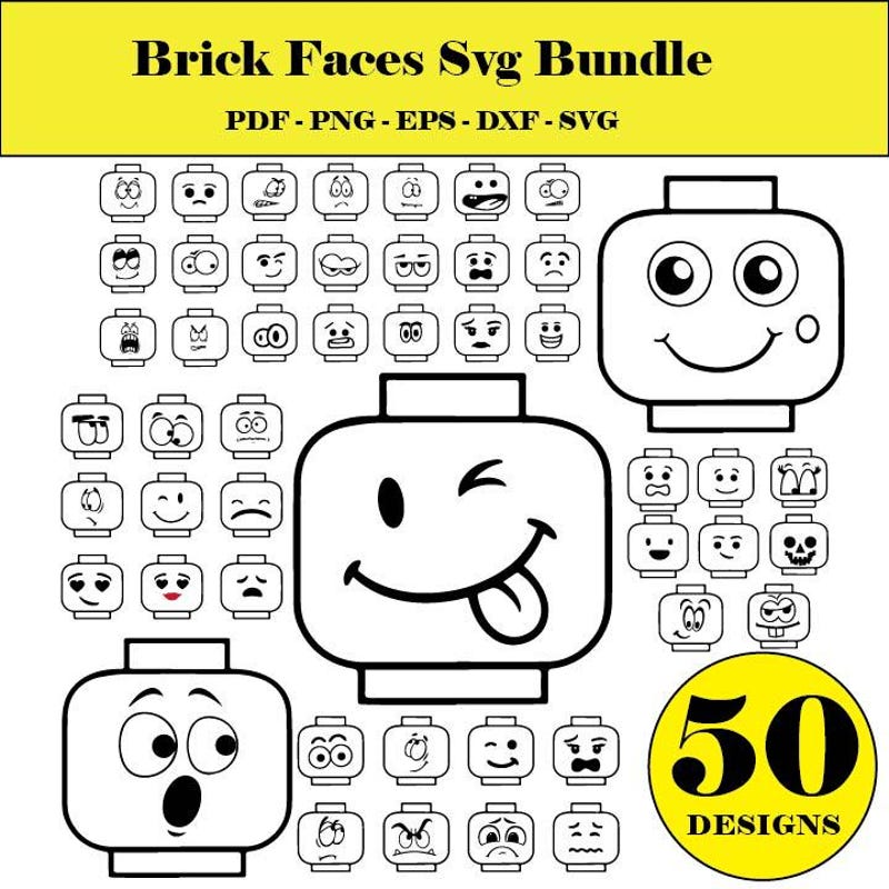 Legos Face Svg - Etsy