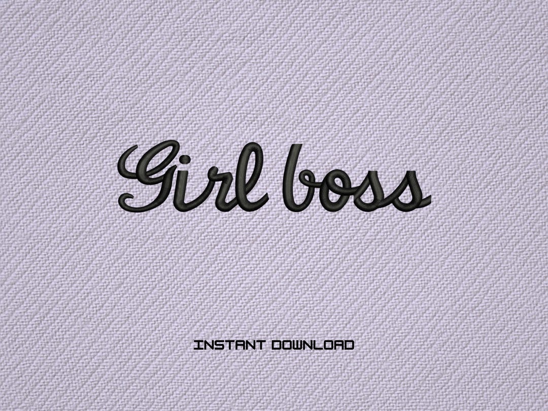 Girl Boss Embroidery Design - Girls Machine Embroidery Designs - Girl ...
