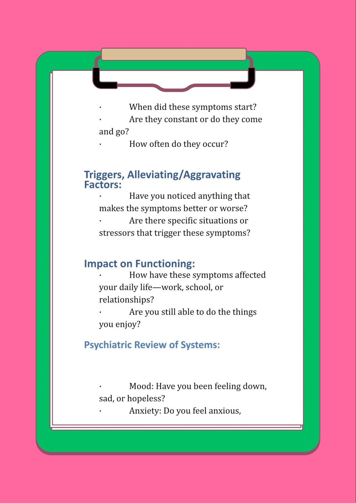 Psychiatric Initial Evaluation SOAP Note Template | PMHNP Guided Intake ...