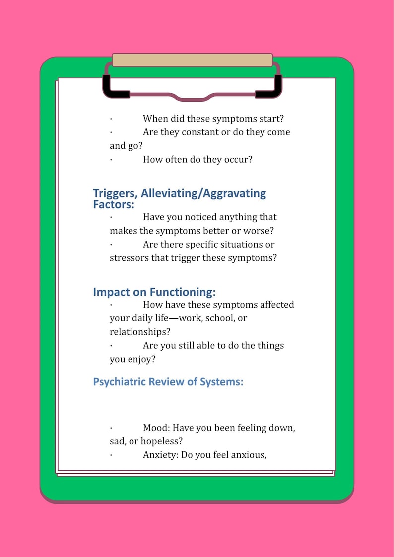 Psychiatric Initial Evaluation SOAP Note Template | PMHNP Guided Intake ...