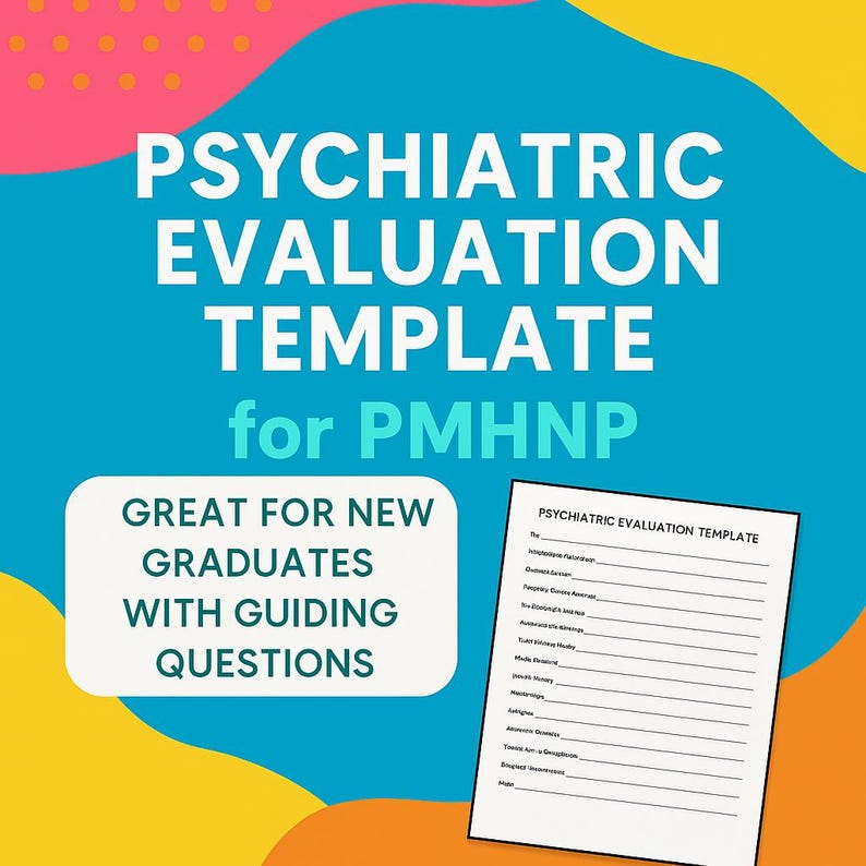 Psychiatric Initial Evaluation SOAP Note Template | PMHNP Guided Intake ...