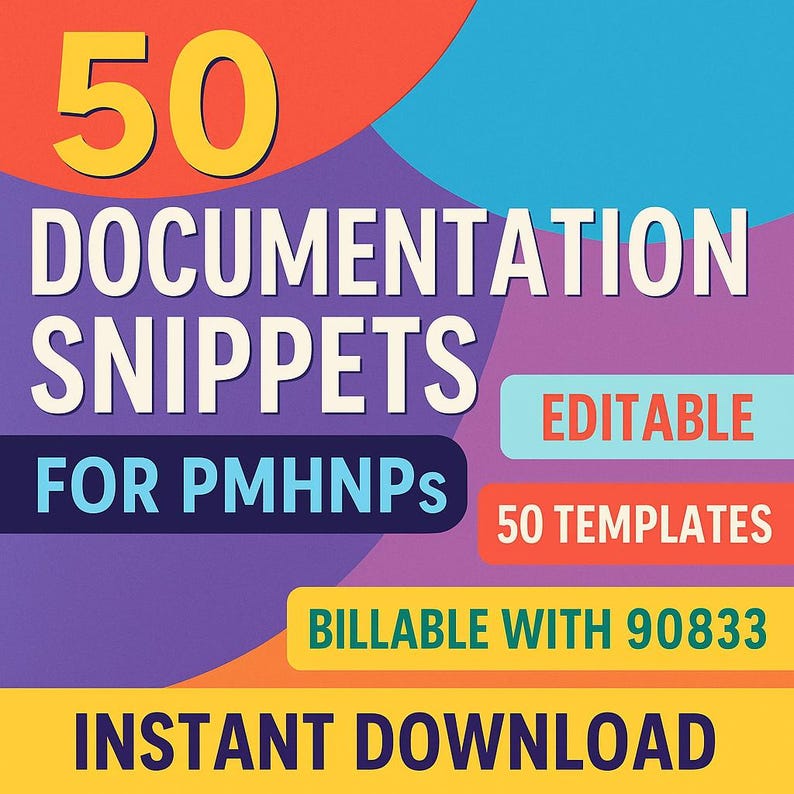 50 Psychotherapy Documentation Snippets for Pmhnps | Editable Add-on ...