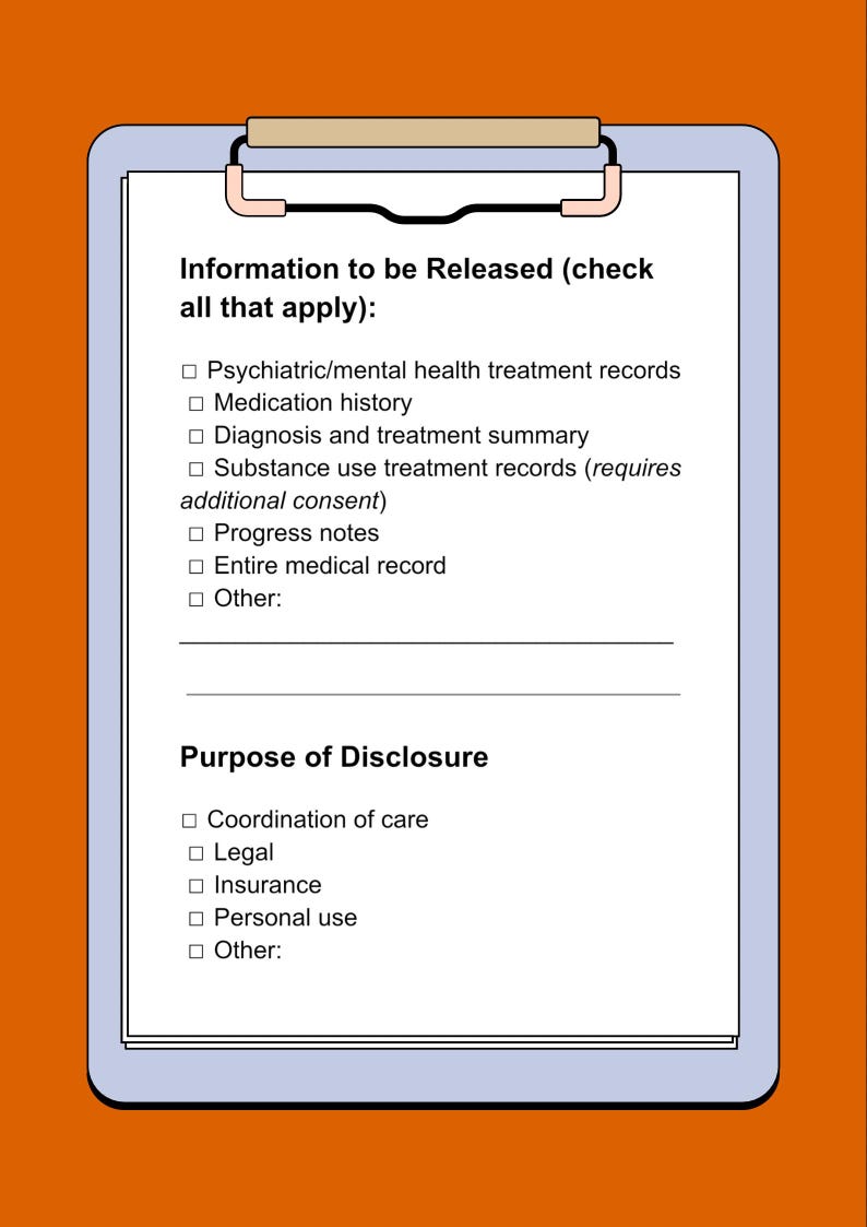Editable Authorization for Release of Information Form | PMHNP HIPAA ...