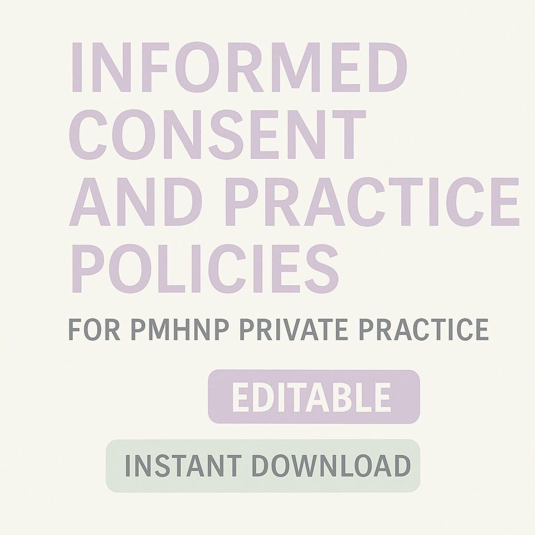 Editable PMHNP Consent & Policy Forms | Private Practice Mental Health ...