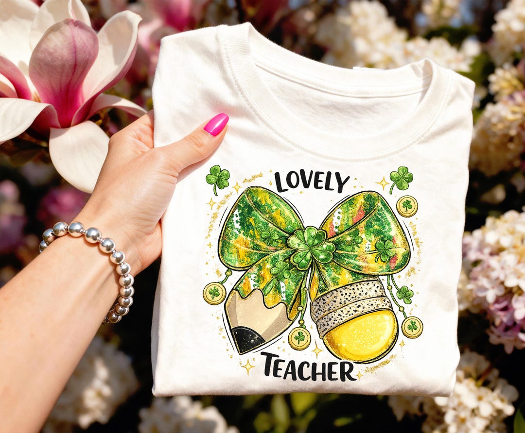Lovely Teacher St. Patricks Day Png, Teacher St Patrick Png, Lucky ...
