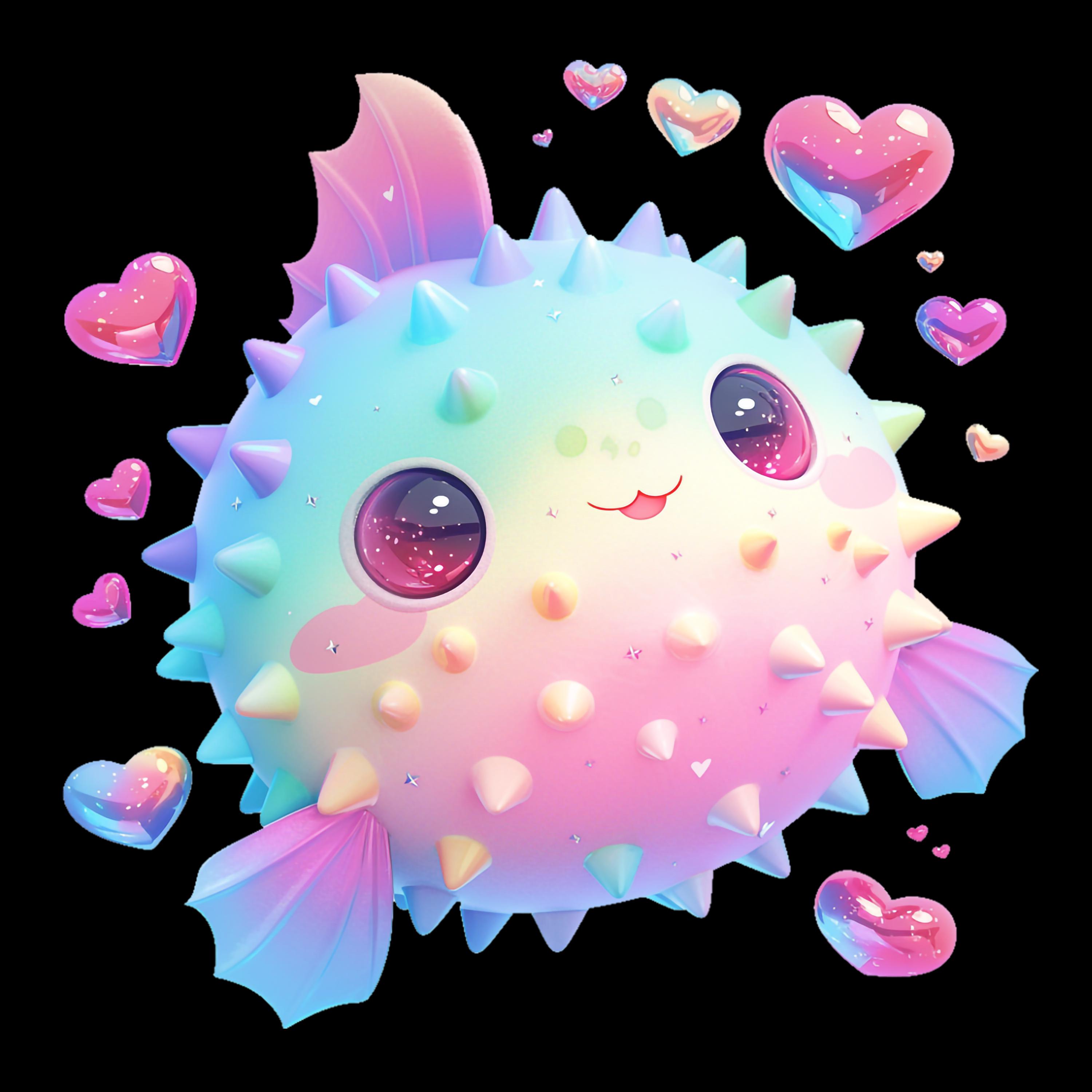 Cute Chibi Pufferfish Clipart Bundle | 10 PNG Sea Animal Images for ...