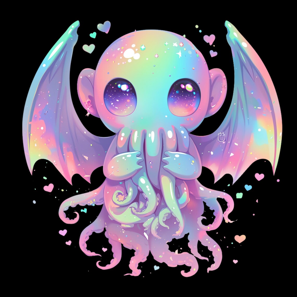 10 PNG Cute Chibi Cthulhus – Kawaii Lovecraftian Clipart, Cartoon ...
