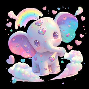 Cute Chibi Mammoth PNG Bundle – 10 Adorable Ice Age Cliparts for ...