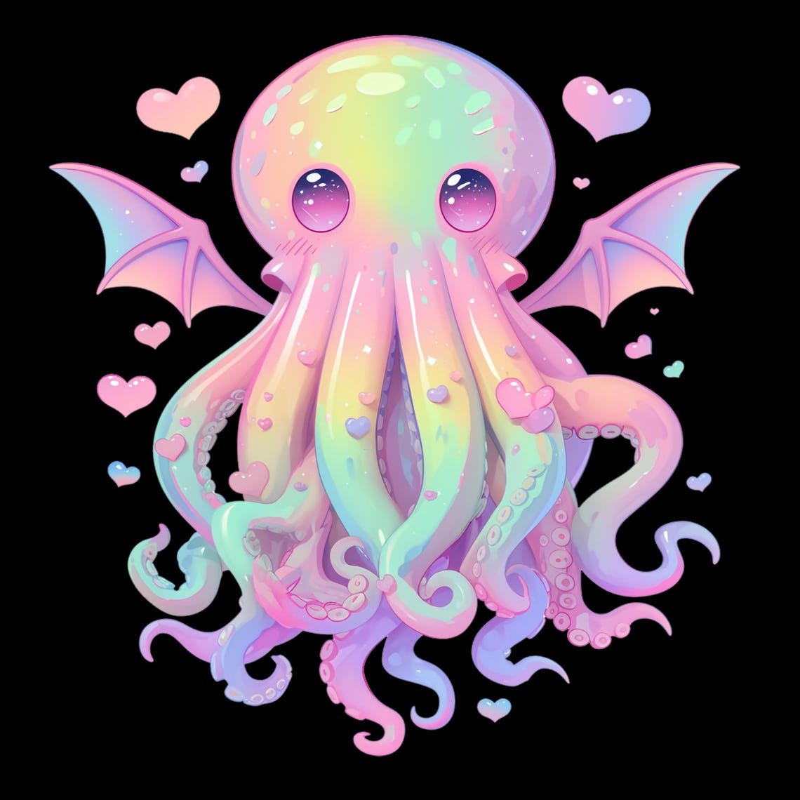 10 PNG Cute Chibi Cthulhus – Kawaii Lovecraftian Clipart, Cartoon ...