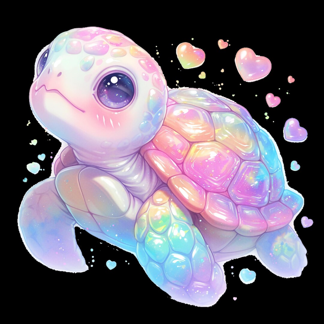 Cute Chibi Tortoise Clipart | 10 PNG Bundle for Sublimation, Printing ...