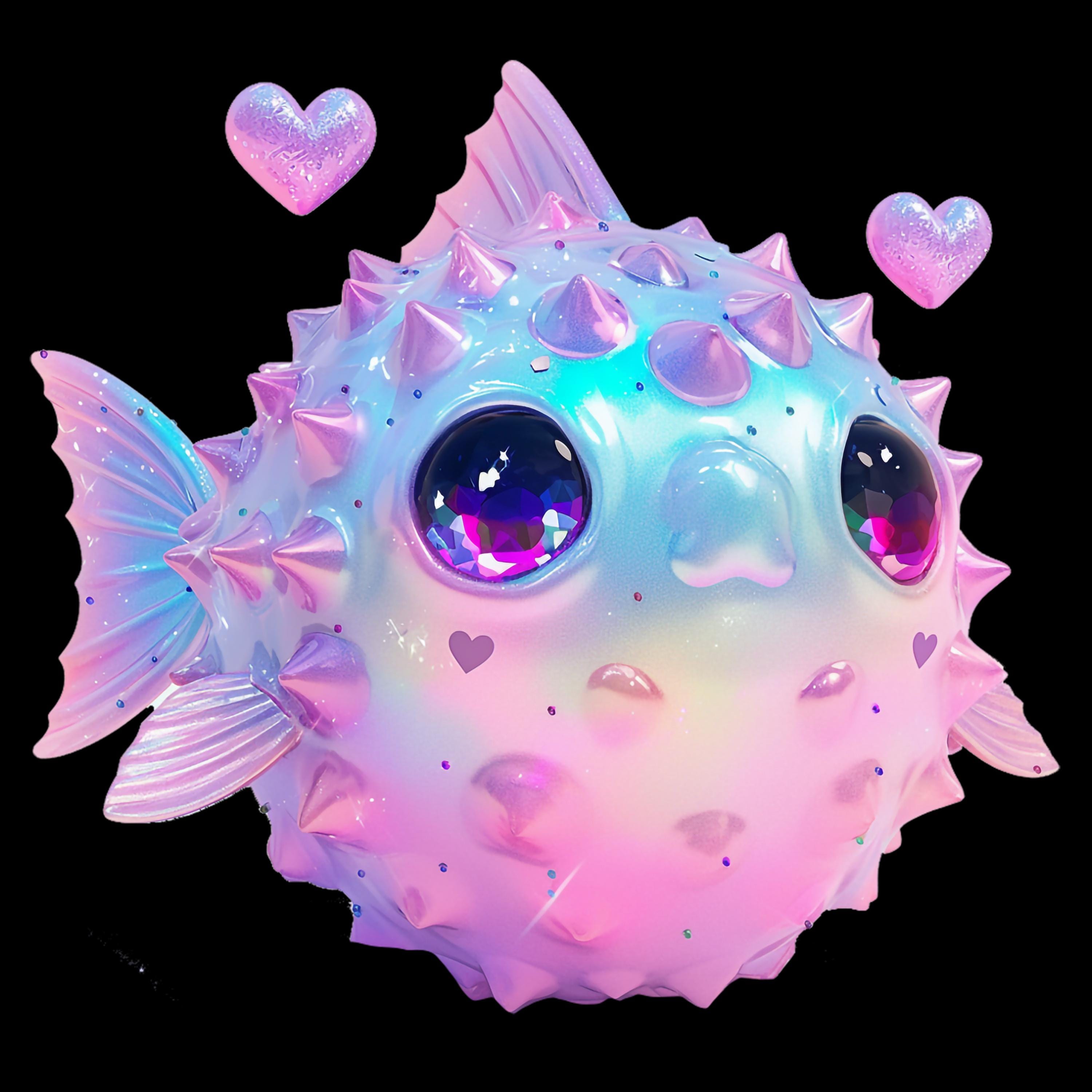 Cute Chibi Pufferfish Clipart Bundle | 10 PNG Sea Animal Images for ...