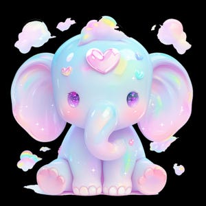 Cute Chibi Mammoth PNG Bundle – 10 Adorable Ice Age Cliparts for ...