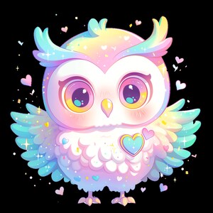 Kawaii Owl Clipart – 10 Cute Chibi Pngs for Crafts & Sublimation - Etsy