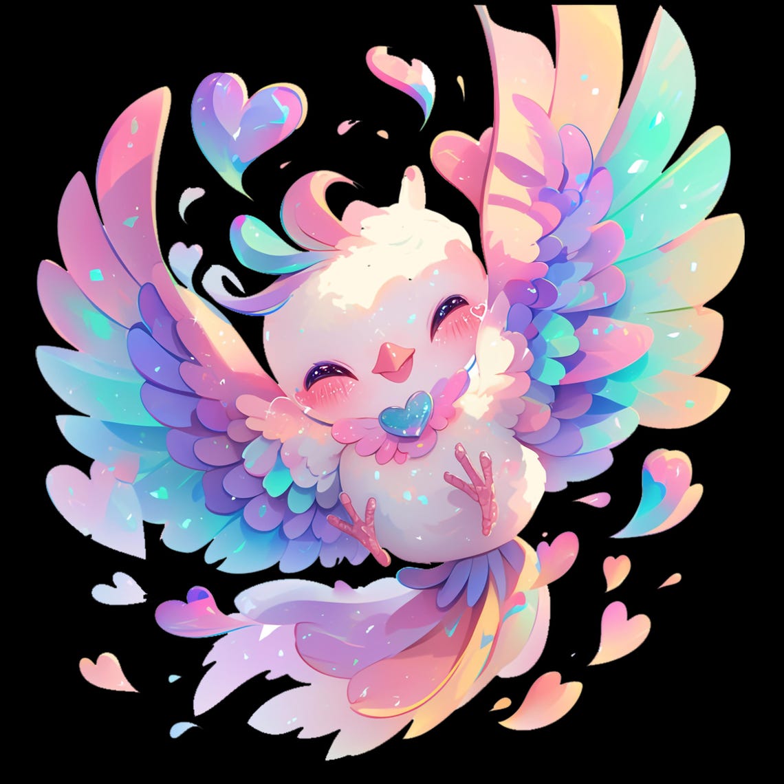 Chibi Phoenix PNG Clipart Bundle: Mythical Fire Bird Graphics (3500x3500 Px) - Etsy