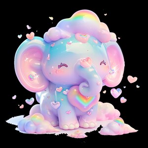 Cute Chibi Mammoth PNG Bundle – 10 Adorable Ice Age Cliparts for ...