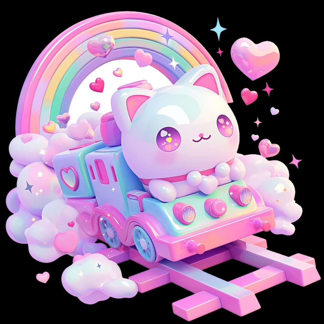 Cute Chibi Train Clipart | 10 PNG Bundle for Sublimation, Printing ...