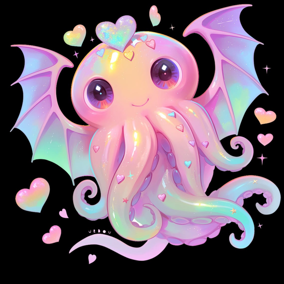 10 PNG Cute Chibi Cthulhus – Kawaii Lovecraftian Clipart, Cartoon ...
