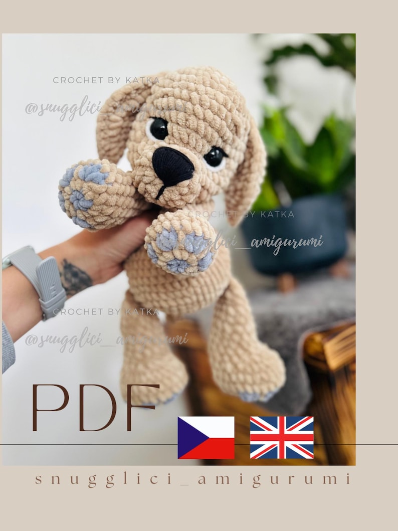 Crochet Labrador Puppy Pattern PDF, Crochet Dog Tutorial, Cute Plush ...