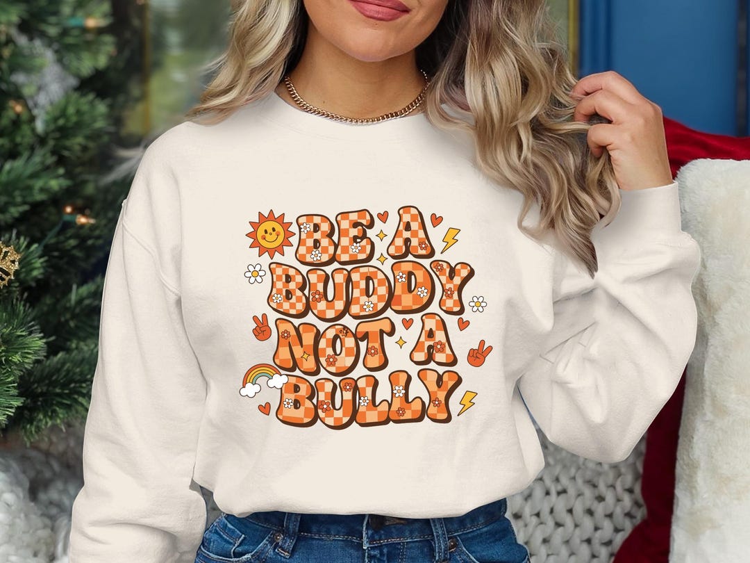 Be a Buddy Not a Bully SVG PNG | Anti-bullying School Kids Digital ...